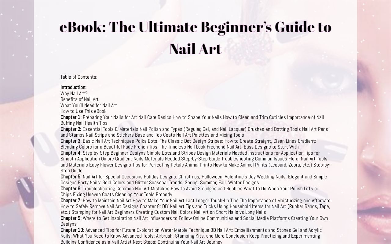 eBook: The Ultimate Beginner’s Guide to Nail Art